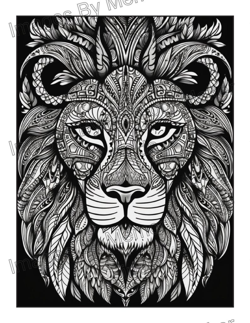 Animal Mandala Coloring Pages | Mindful Art & Stress Relief | Digital ...