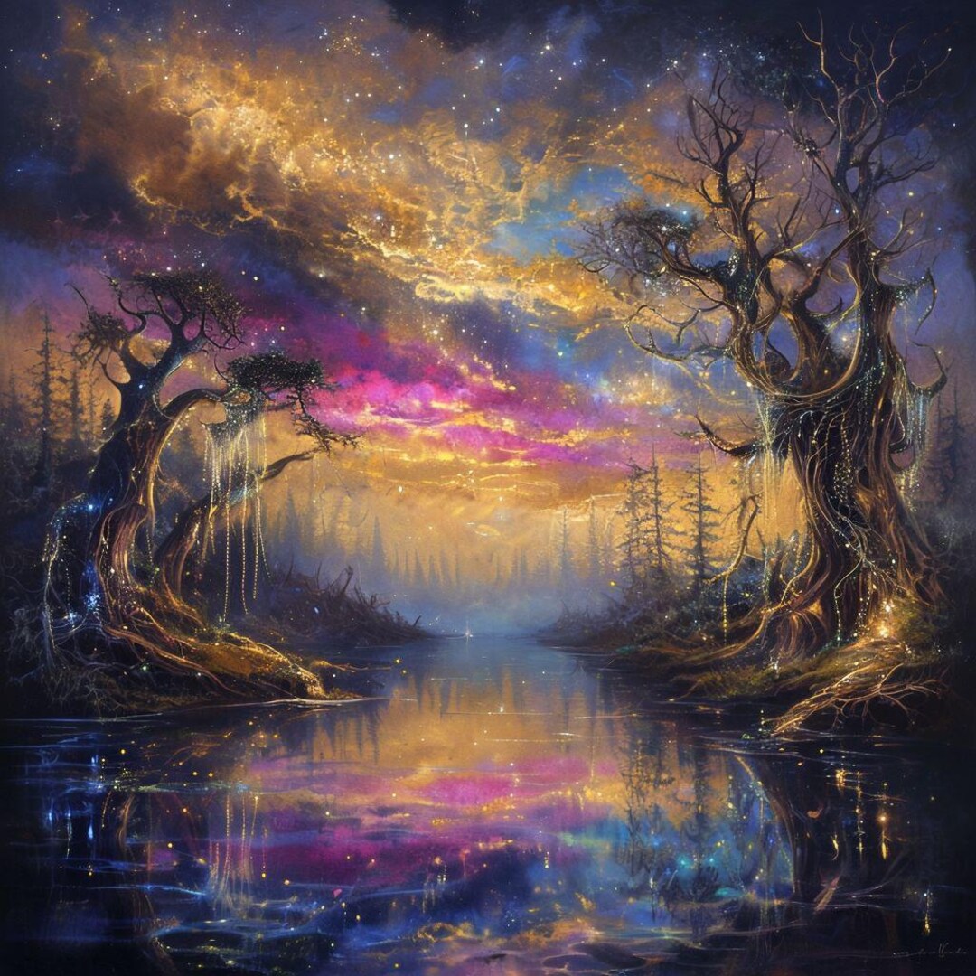 Mystic Landscape Print Set – Enchanted Nature Art (digital Download) - Etsy