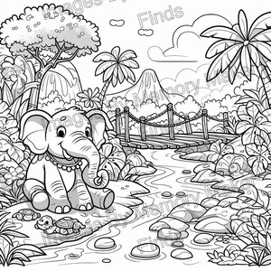 Wild Safari and Jungle Adventure Coloring Bundle – Digital Download for ...