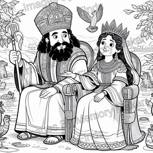 Biblical Coloring Pages for Kids | Digital Faith Art Bundle | Sunday ...