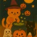 Cute Halloween Wall Art | Ghosts, Cats, Pumpkins & Candy | Instant ...