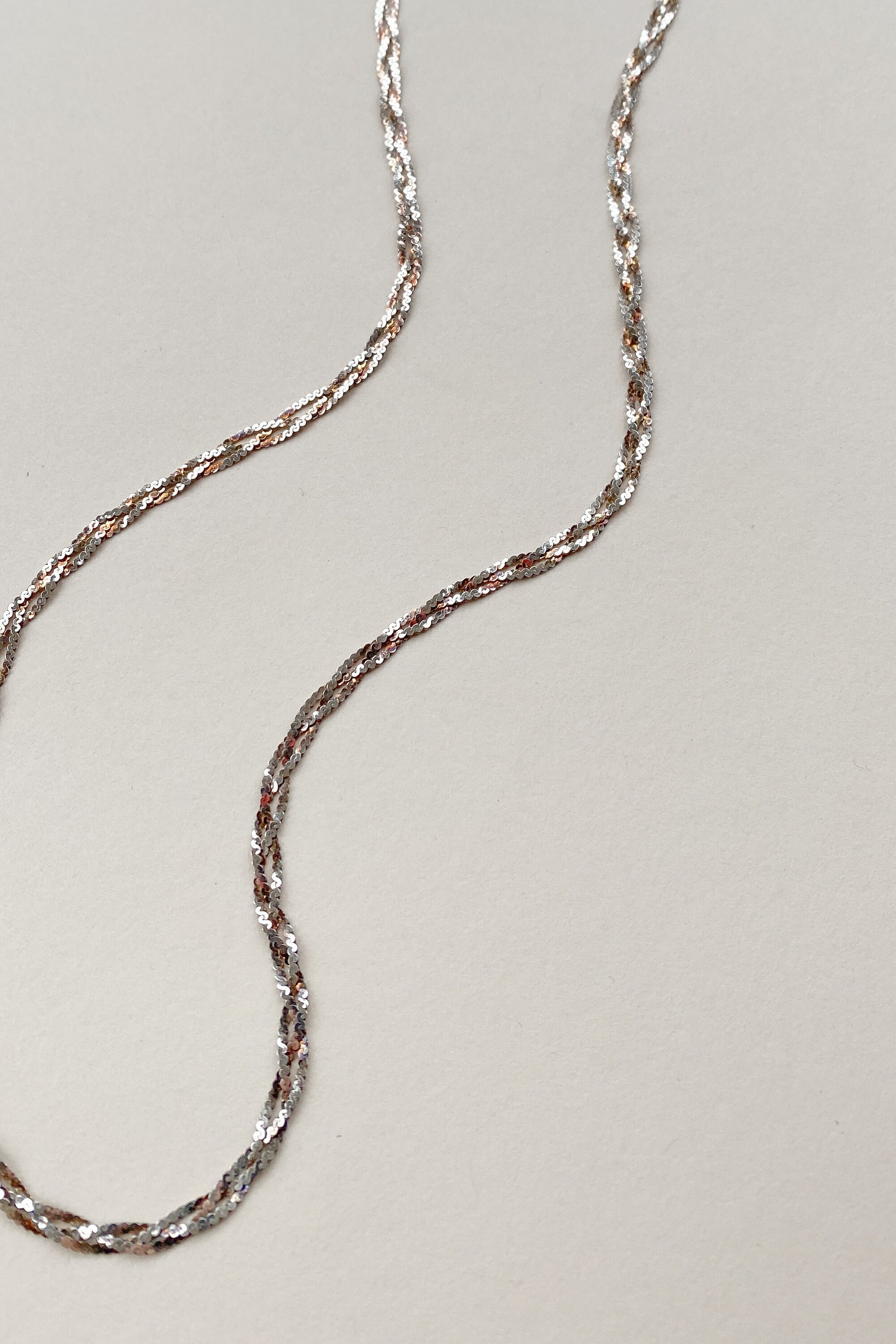 Sterling Braided Chain Necklace | Etsy