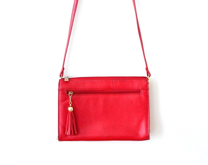 Vintage Red & Gold Envelope Tassel Bag Purse - Etsy