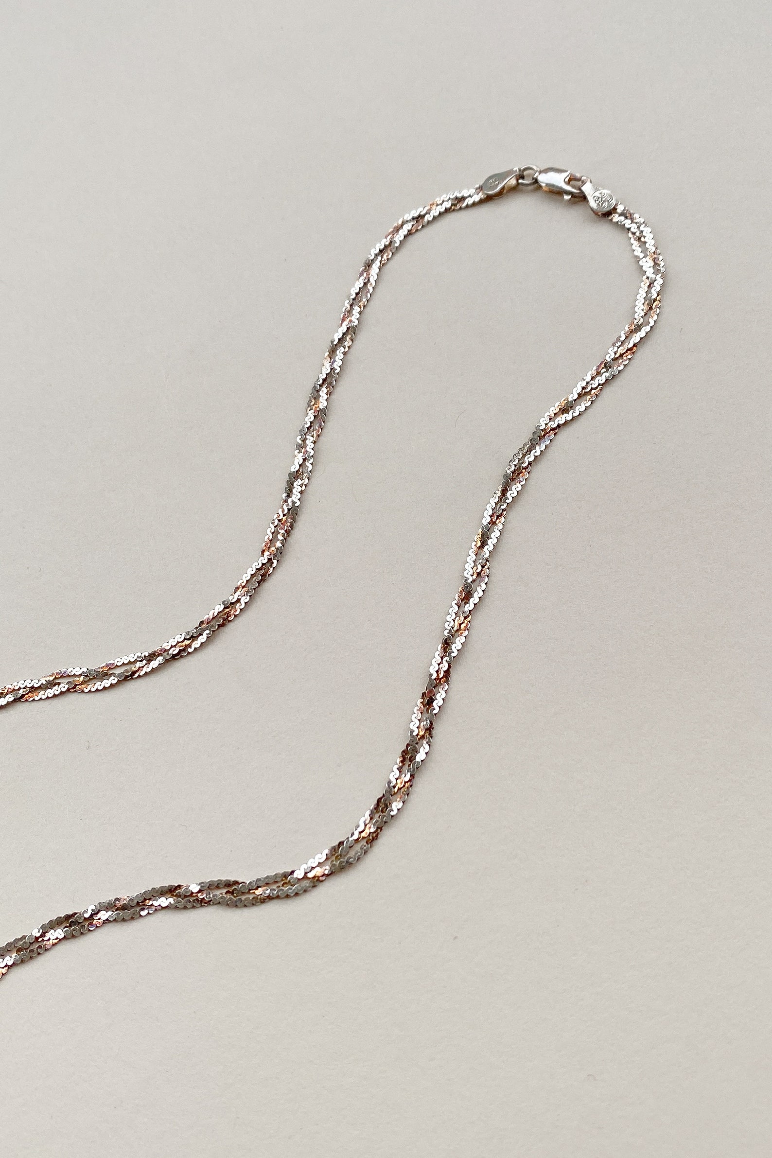 Sterling Braided Chain Necklace | Etsy