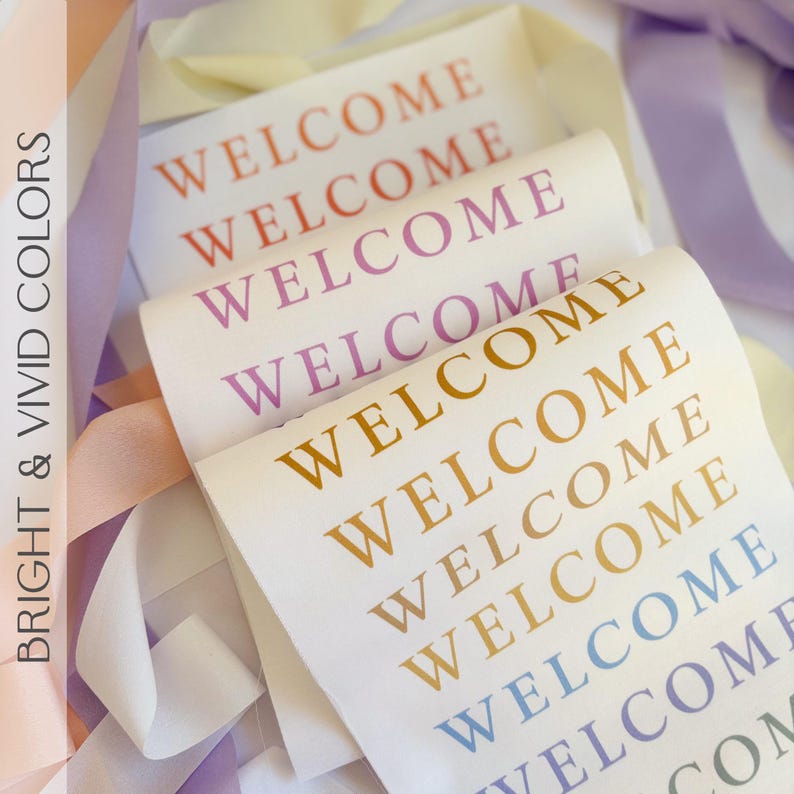 Personalized Fabric Wedding Welcome Sign – Custom Cotton Banner With ...