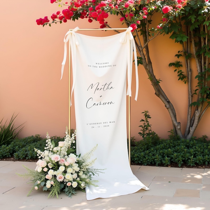 Fabric Wedding Sign - Etsy