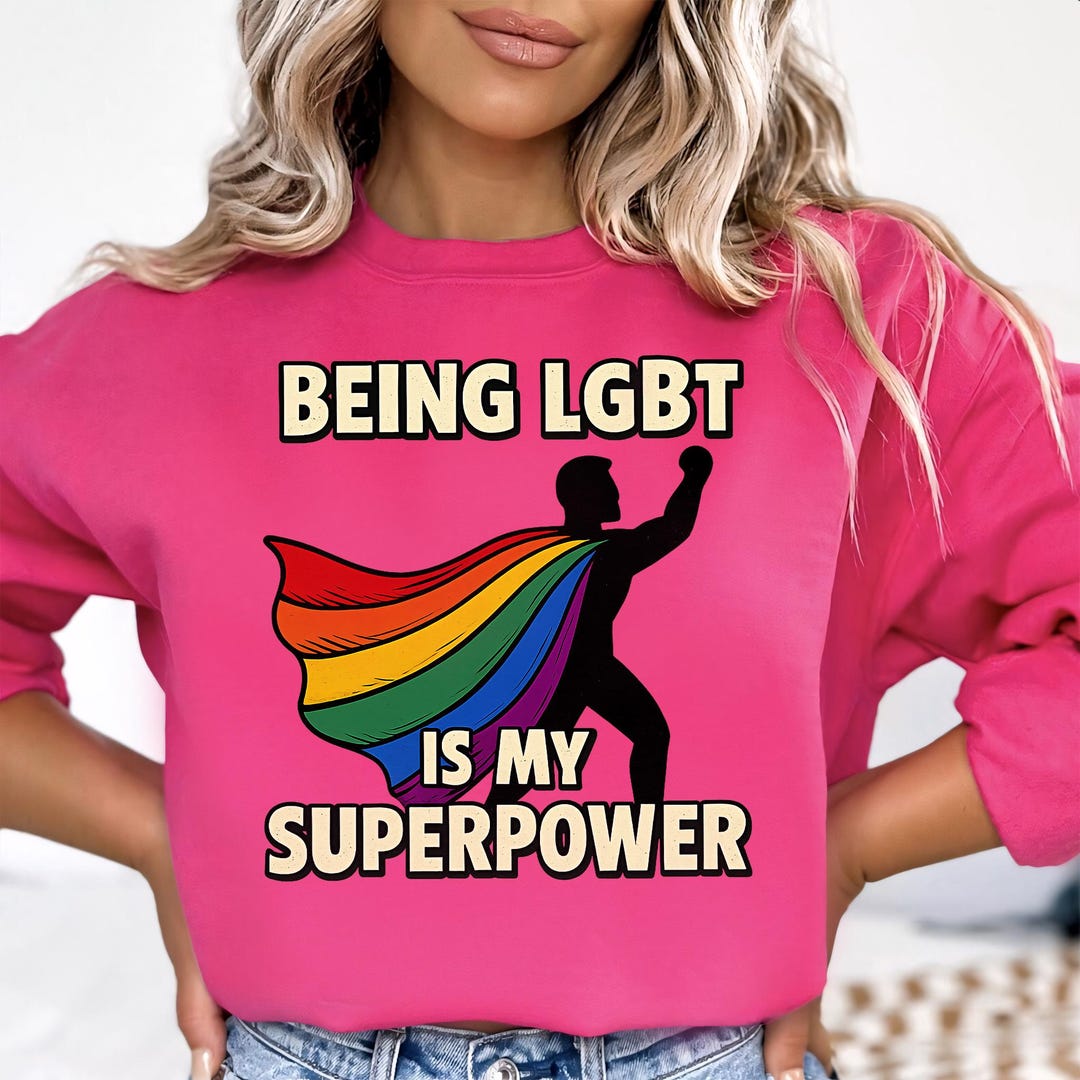 Being LGBT is My Superpower PNG, Rainbow Cape Superhero Sublimation ...