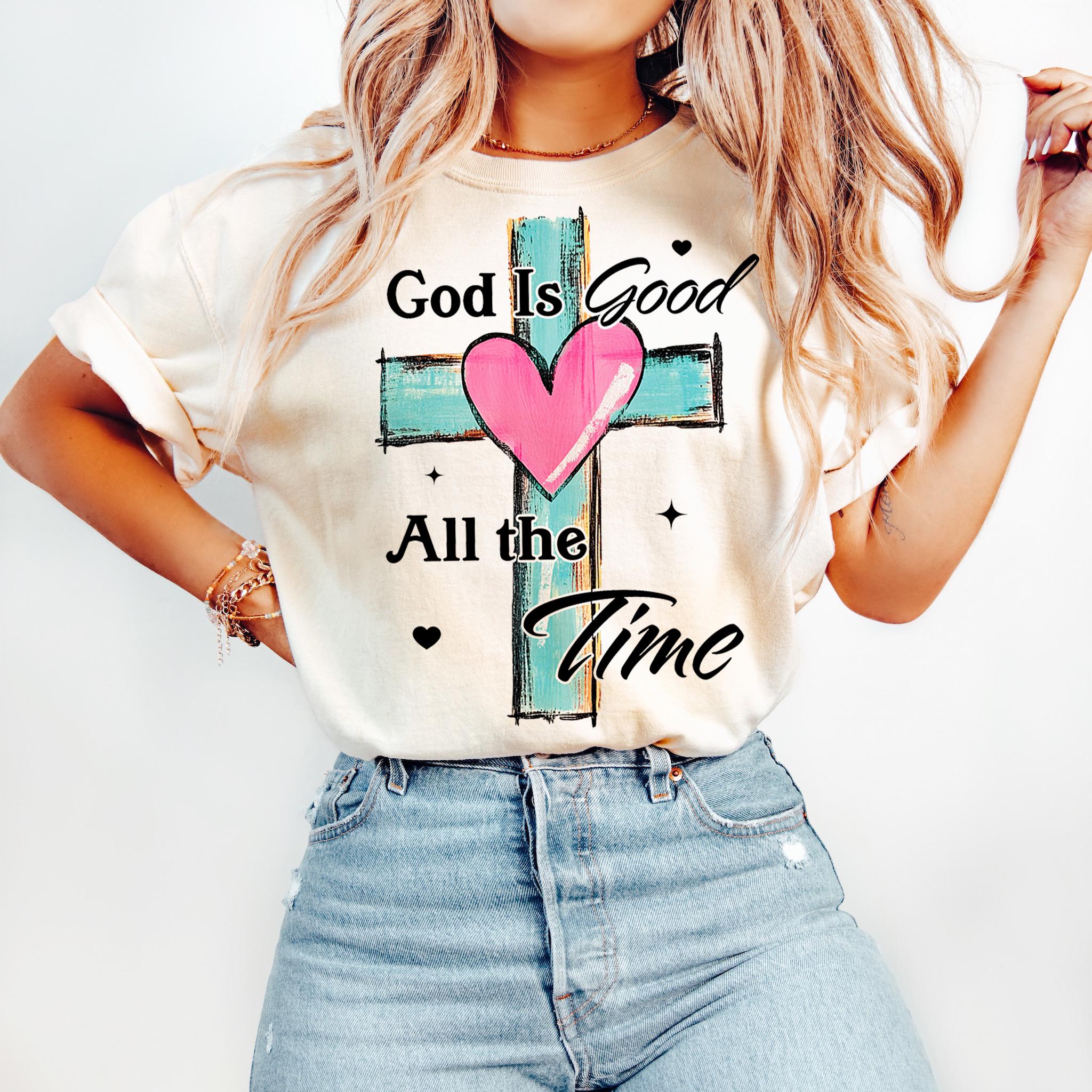 God is Good Always PNG, Handcrafted Cross Png, Watercolor Christian ...