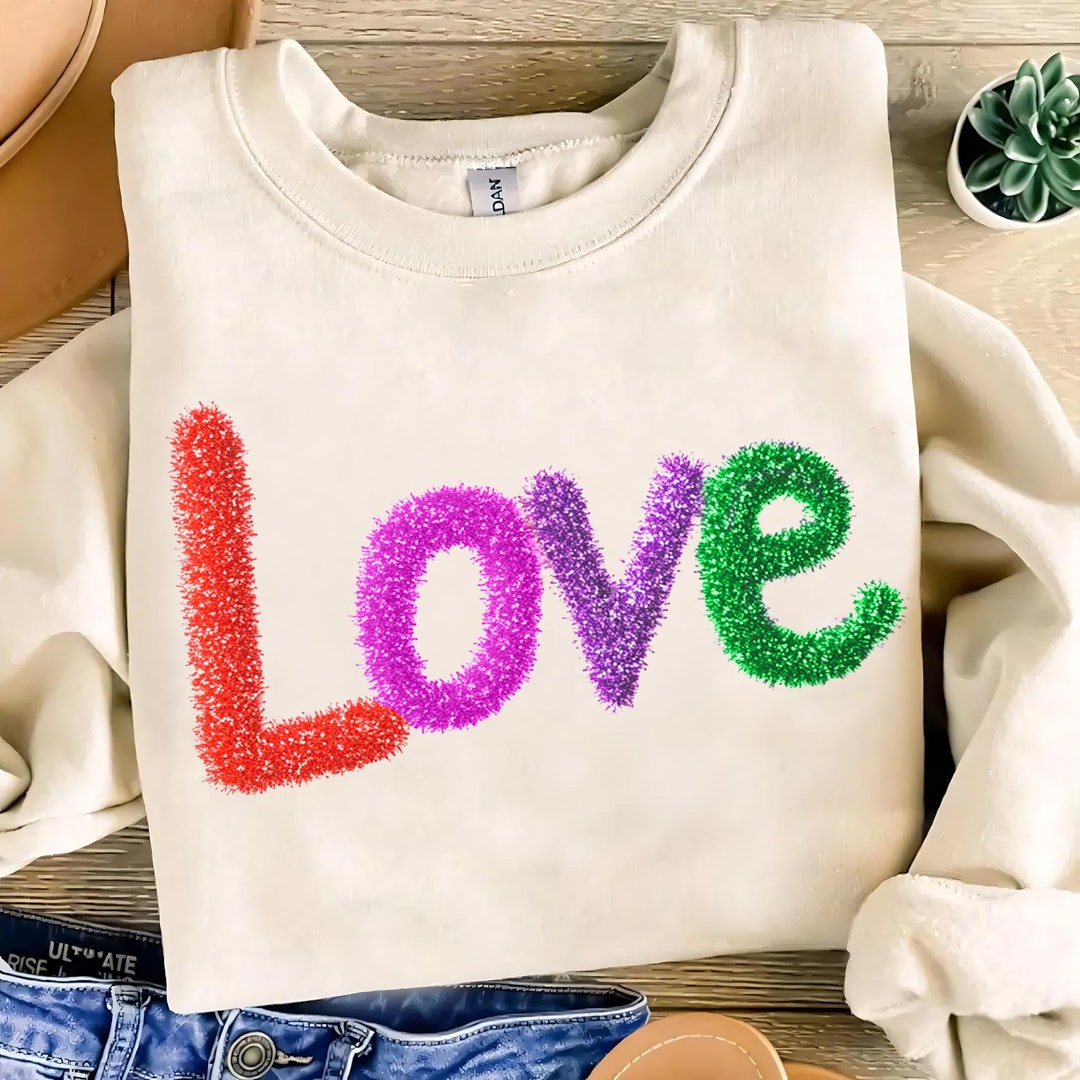 Valentines Day Tinsel Love Letters PNG: Sparkly, Cute, Girly Design for ...