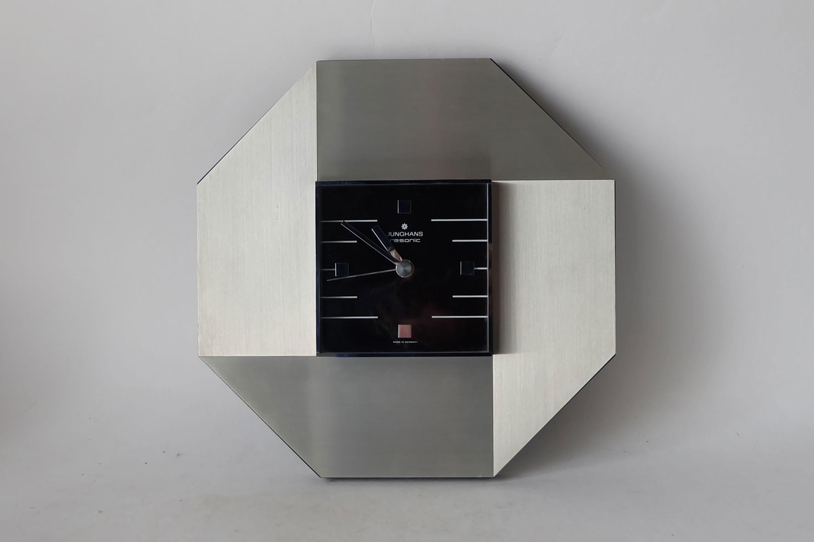Junghans Germany Modernist 1970's Aluminum 'resonic' Wall Clock ...