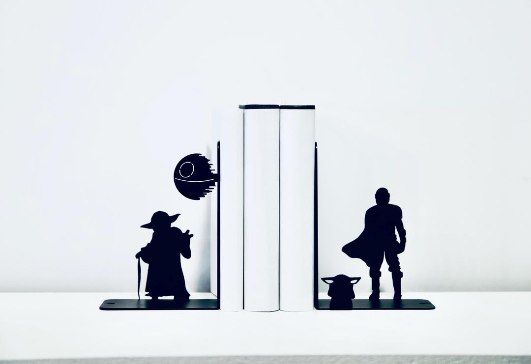 Galaxy-inspired Metal Bookends Sci-fi Lovers' Book Organizer, Bookend ...