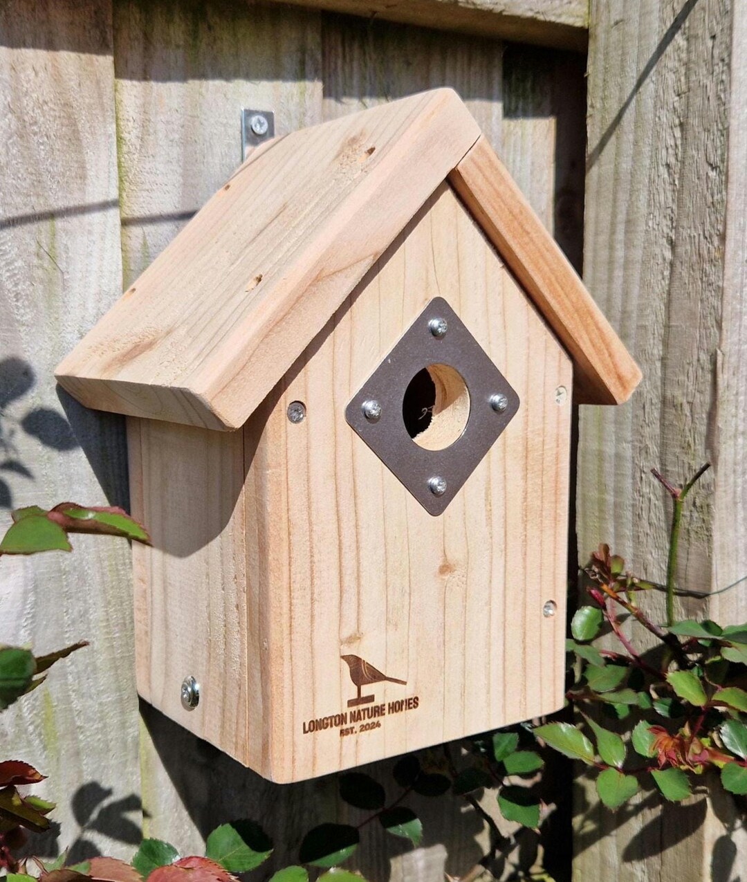 Handmade Larch Bird Nest Box: Durable Apex Roof Design - Etsy