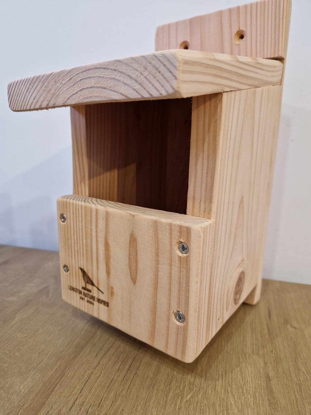 Wooden Bird Nest Box OPEN FRONT Design Sustainable LARCH - Etsy