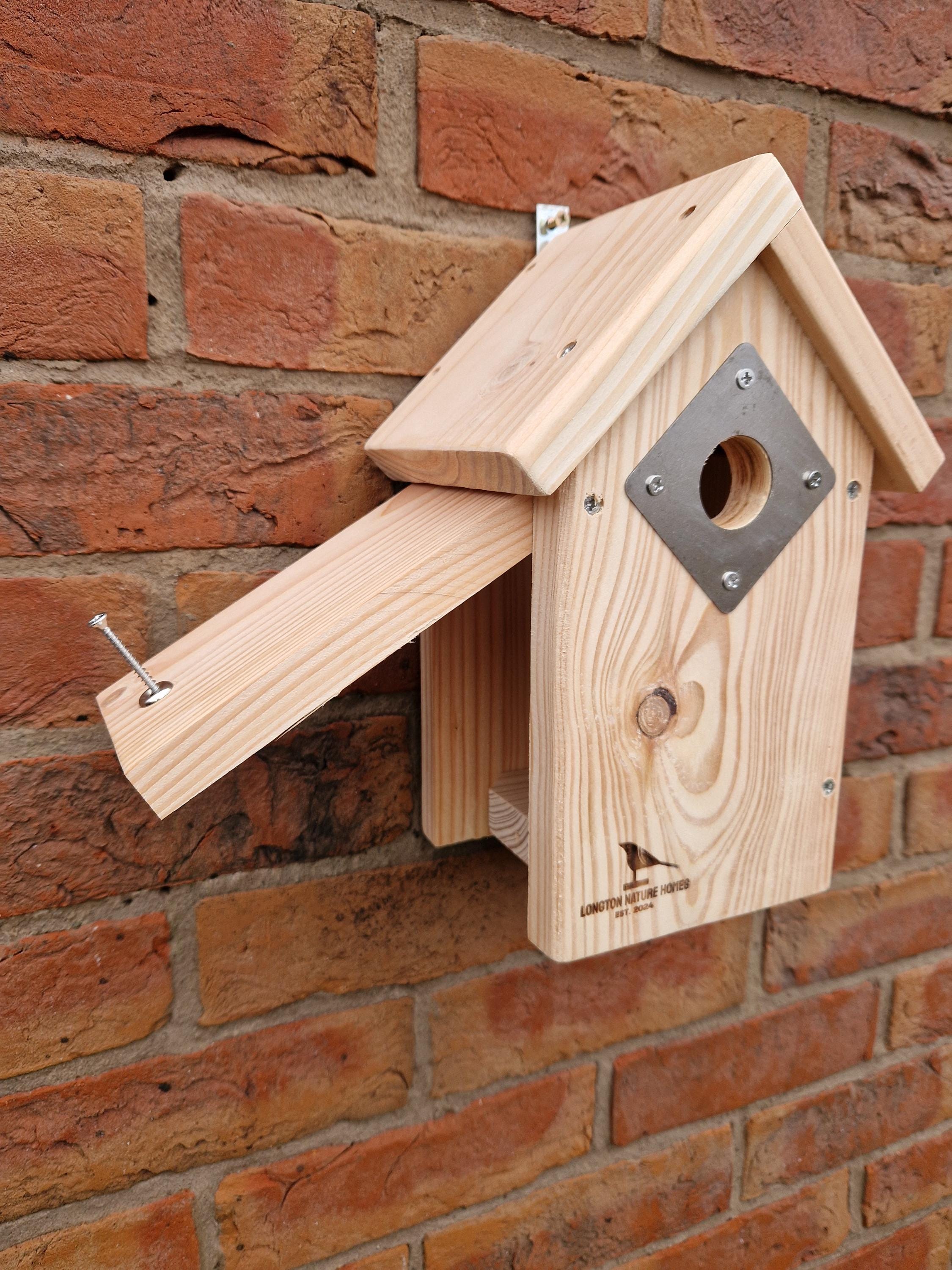 Handmade Larch Bird Nest Box: Durable Apex Roof Design - Etsy