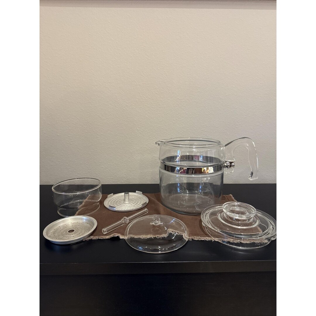 Pyrex 6 Cup Glass Coffee Pot Percolator 7756B - Complete, Broken Stem ...