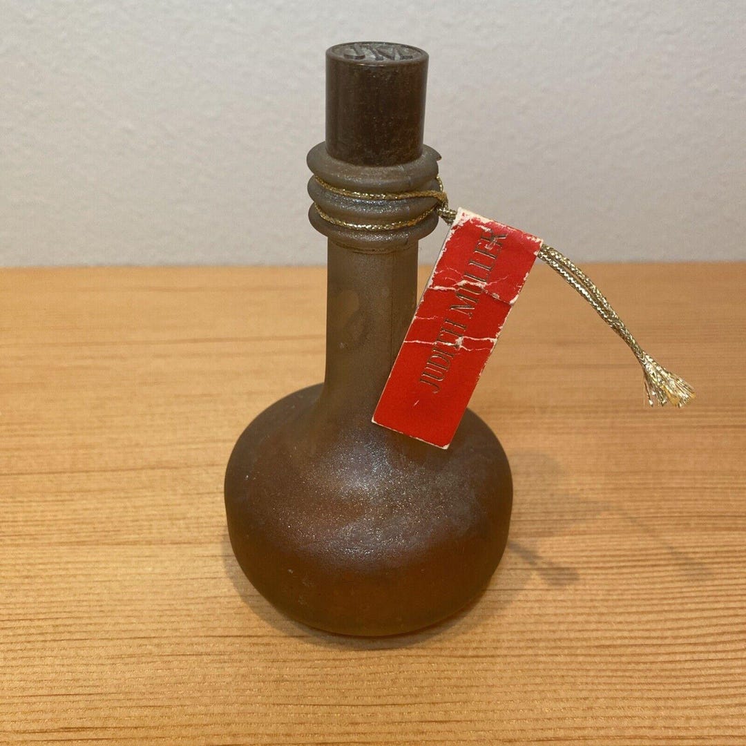Vintage Judith Muller EDT 2 OZ Bottle Nearly Full Israel Art Glass FLAW ...
