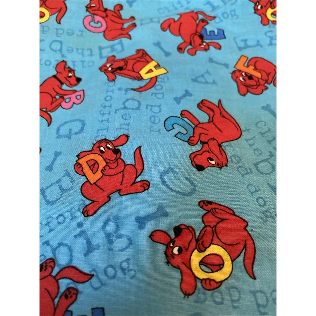 Clifford Big Red Dog Alphabet Letters Words Tossed Cranston 1.47 Yards ...