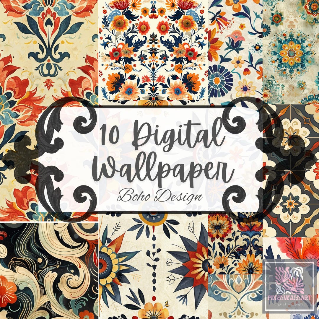 Boho Pattern Wallpaper, Boho Screensaver Background, Aesthetic Pattern ...