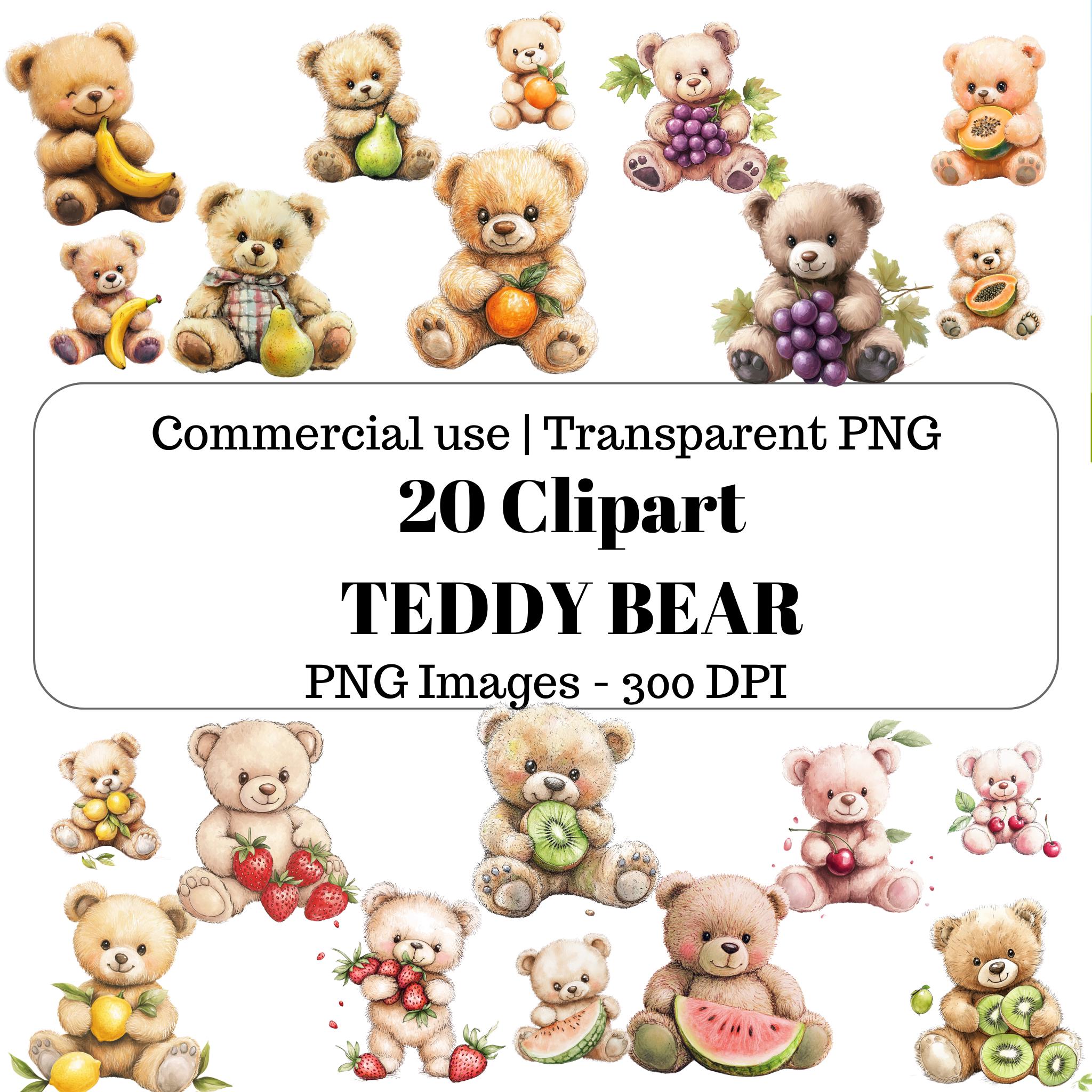 Teddy Bear With Fruit, Png Clipart, Digital Scrapbooking, Digital ...