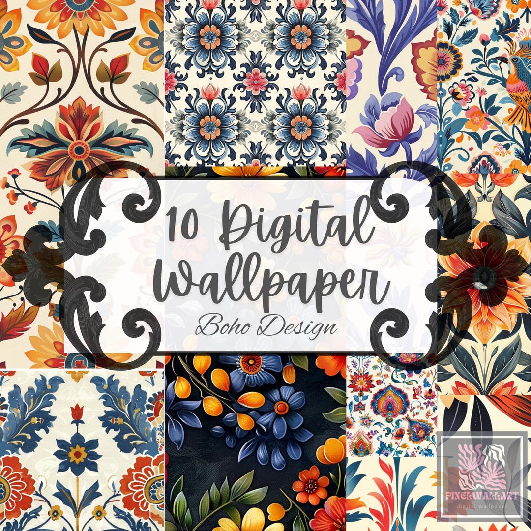 Boho Pattern Wallpaper, Boho Screensaver Background, Aesthetic Pattern ...