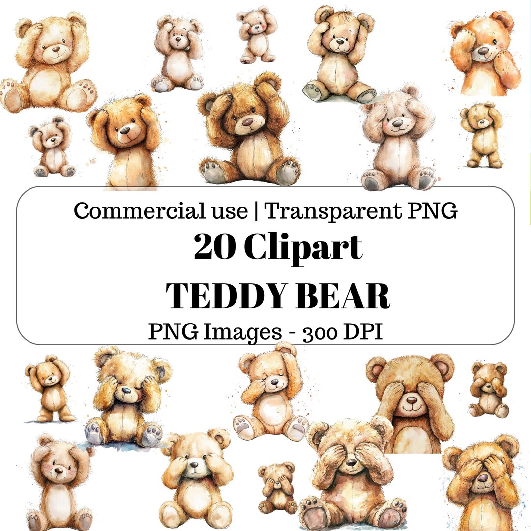Shy Teddy Bear, Png Clipart, Digital Scrapbooking, Digital Clipart ...