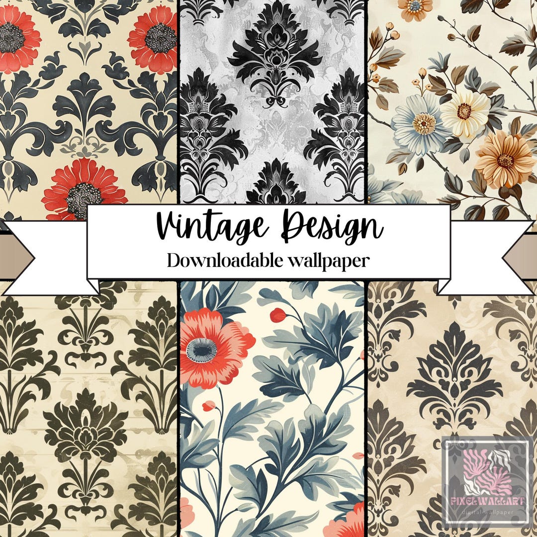 Vintage Pattern Wallpaper, Boho Screensaver Background, Aesthetic ...