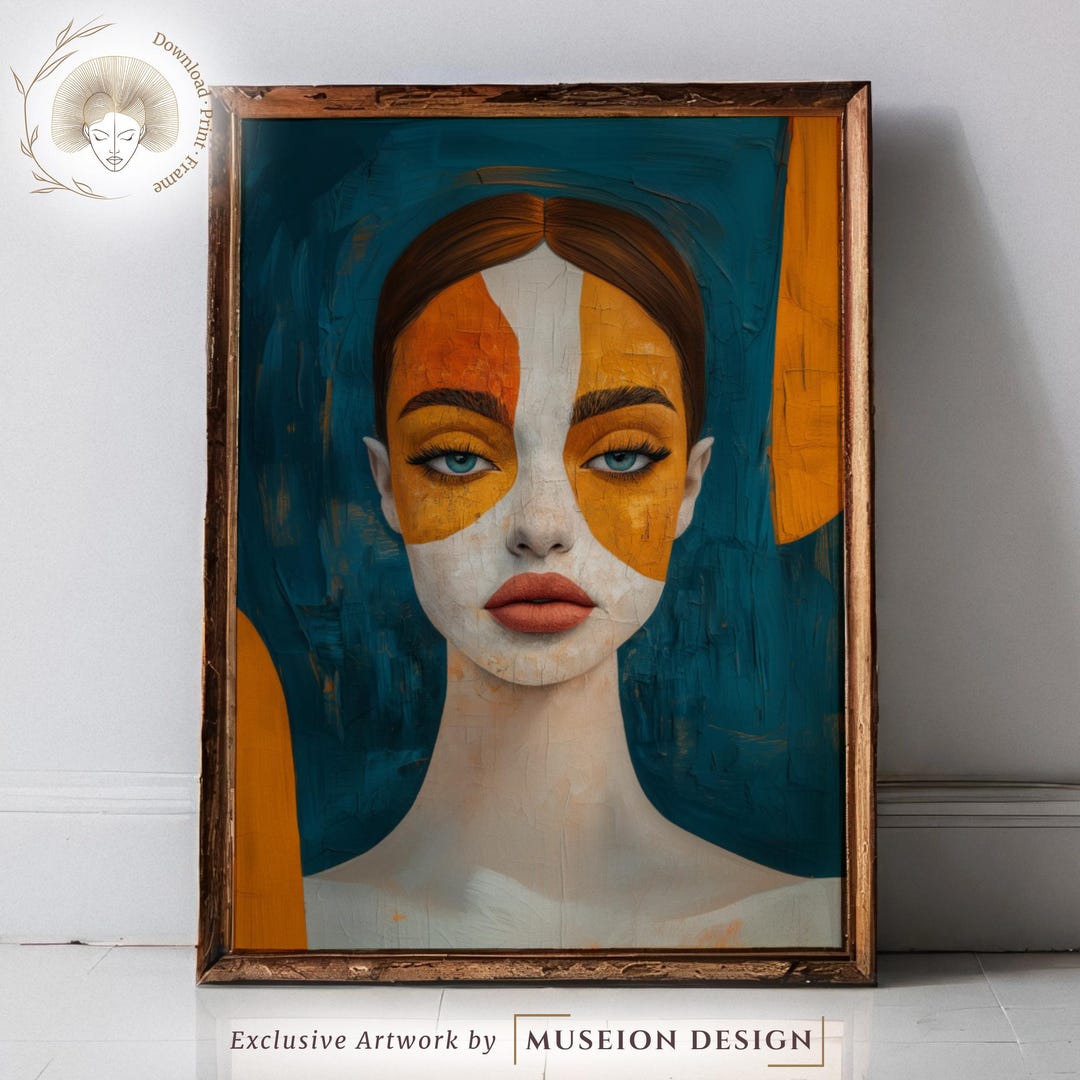 Abstract Woman Portrait Print | Modern Minimalist Art | Contemporary ...