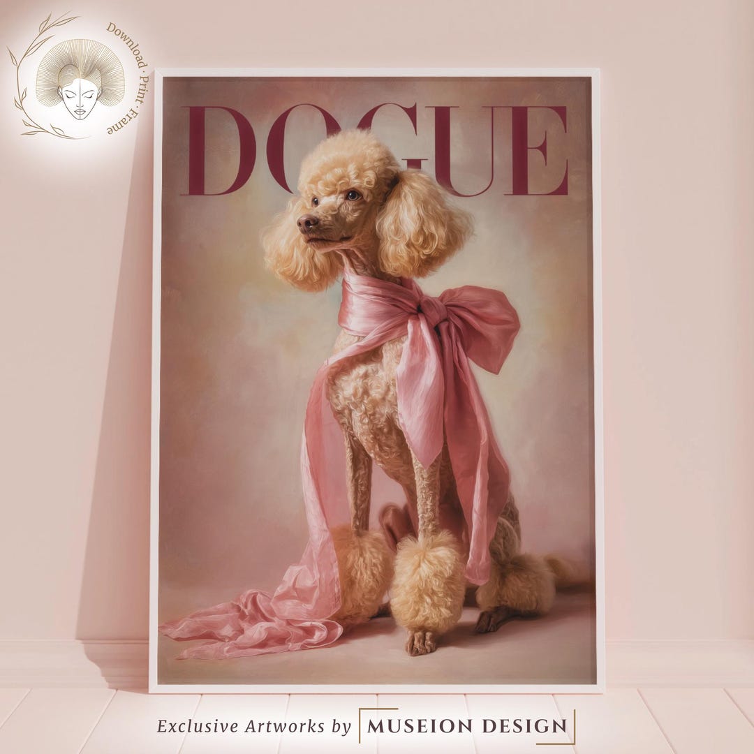 Vogue Poodle Portrait Print: Glam Fashion Dog Art (digital Download) - Etsy
