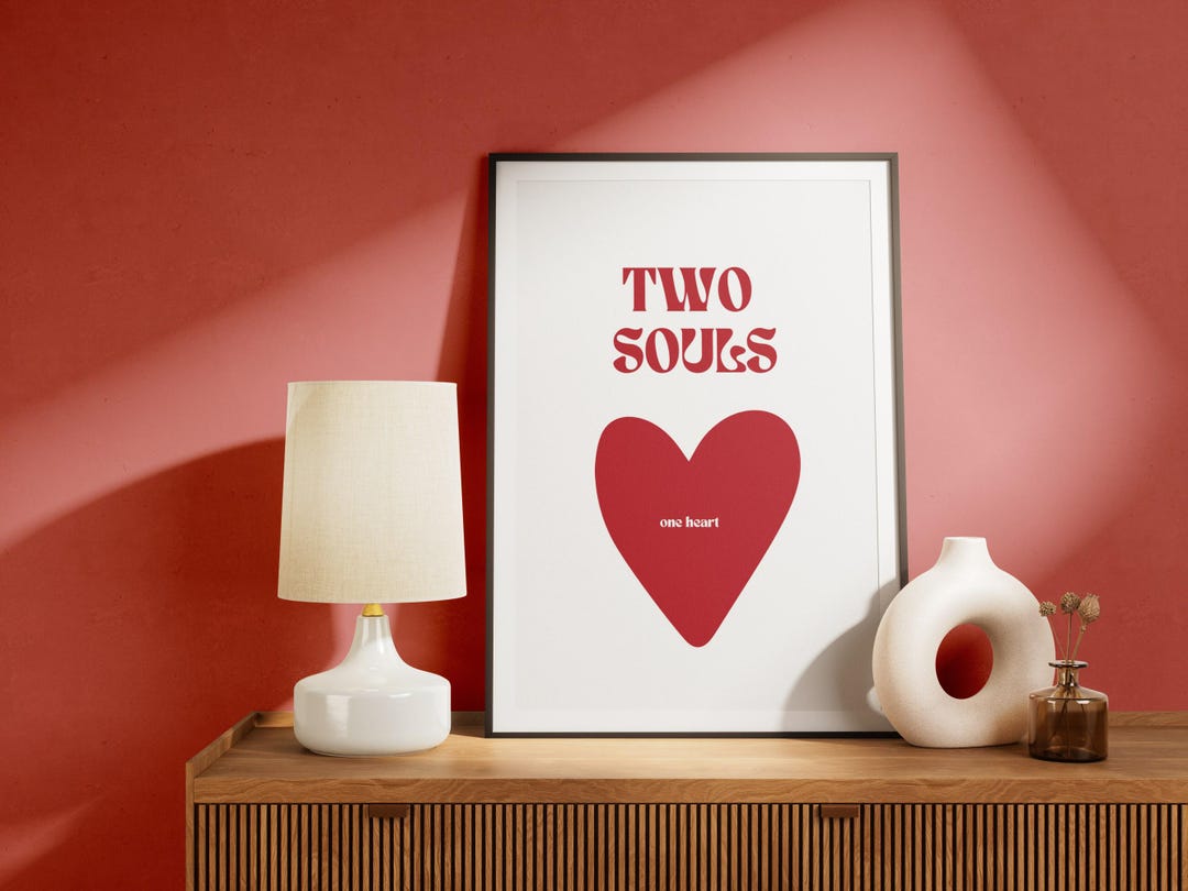 Two Souls One Heart, Decorative Wall Art, Home Decor, House Warming ...