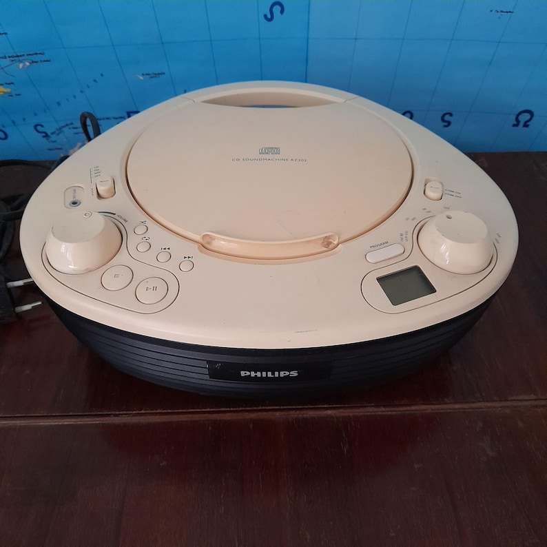 Philips Rare Vintage CD Player AM FM Radio Retro Portable Stereo AZ202 ...