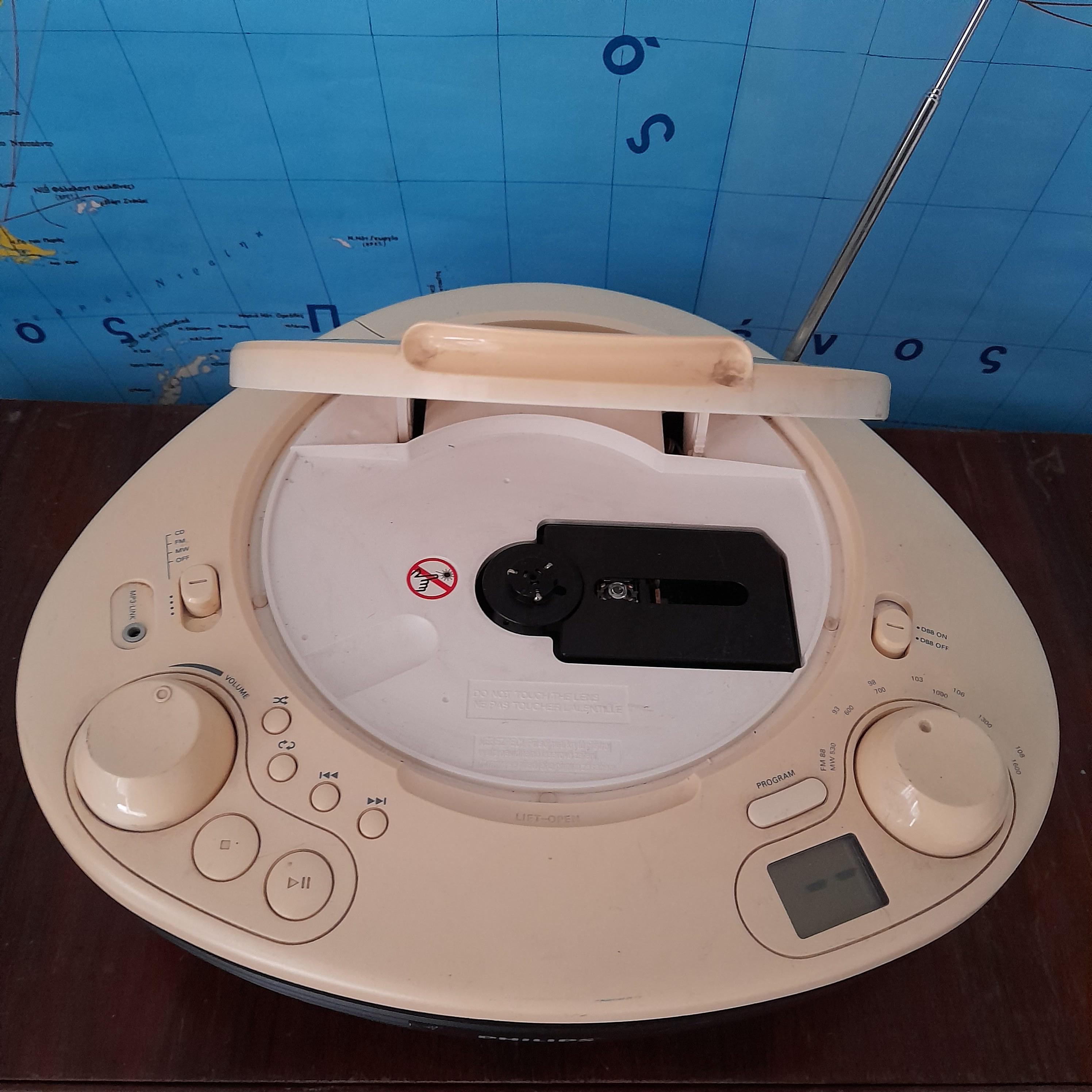 Philips Rare Vintage CD Player AM FM Radio Retro Portable Stereo AZ202 ...