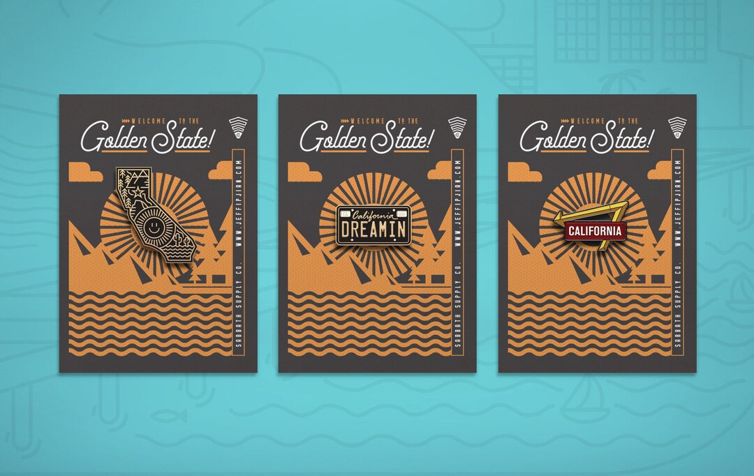 California Pin Pack - Etsy