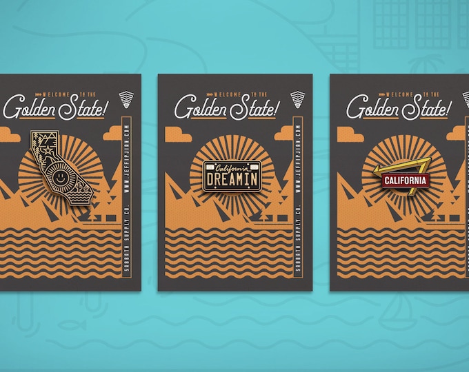 California Pin Pack - Etsy
