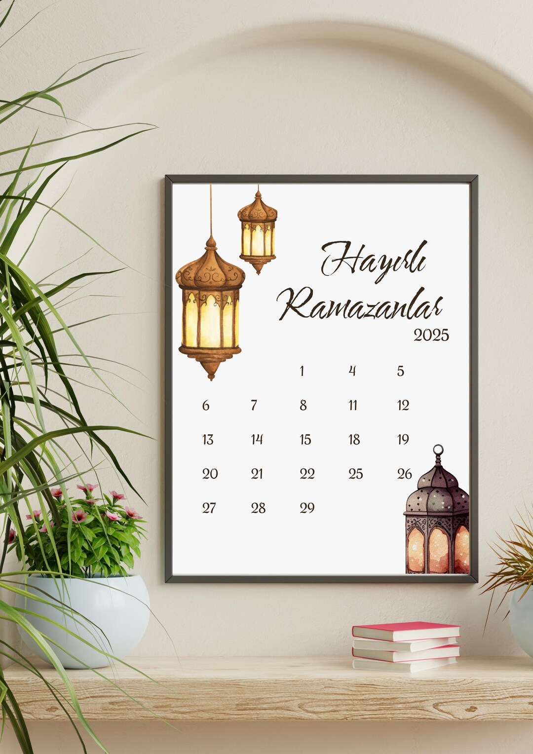 Printable Ramadan Calendar Wallart, Printable Art, Ramadan Calendar ...