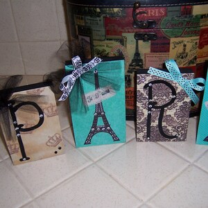 Turquoise Cream Black Paris Letter Blocks,paris Decor,paris Theme,paris ...