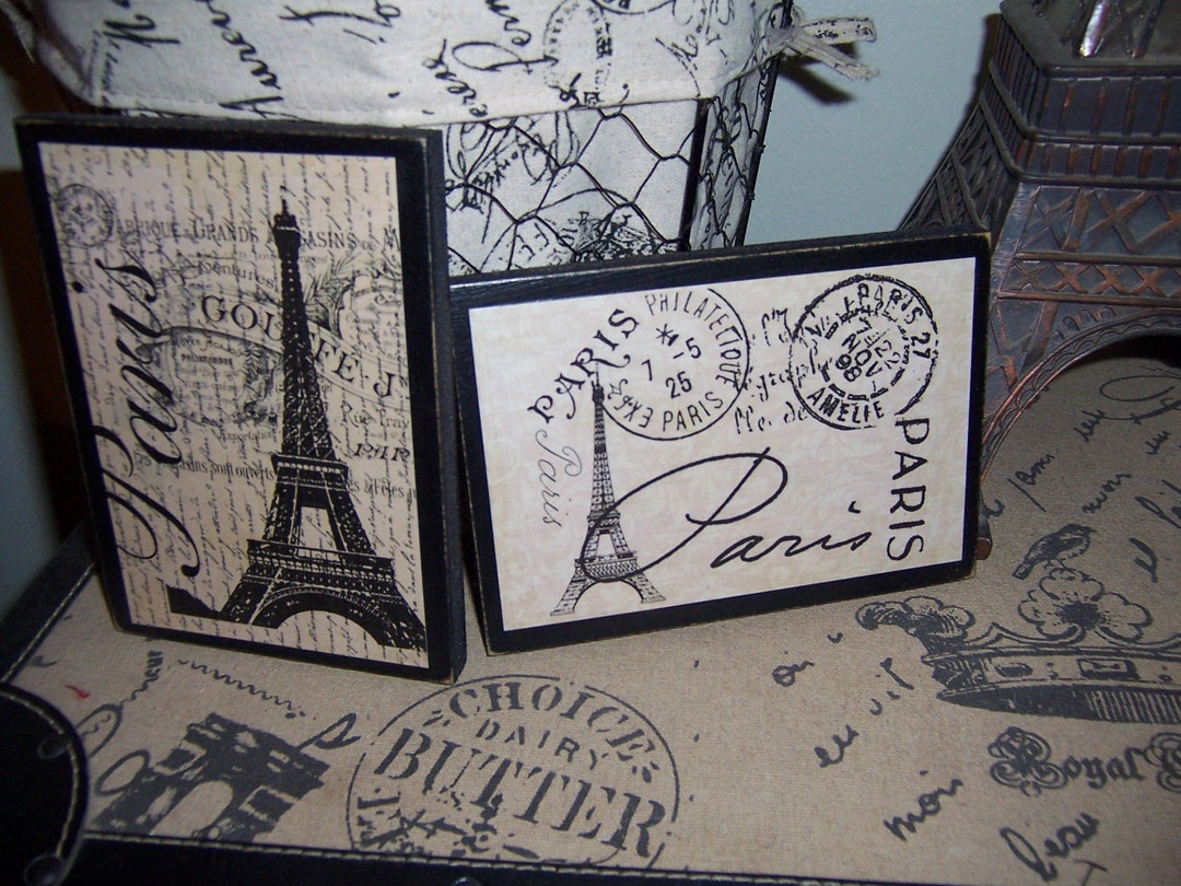 Set of Eiffel Tower Signs, Paris Decor, Paris Bedroom Decor, Paris ...