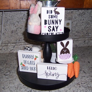 Easter Decor, Easter Tiered Tray Decor, Spring Tier Tray, Chocolate ...