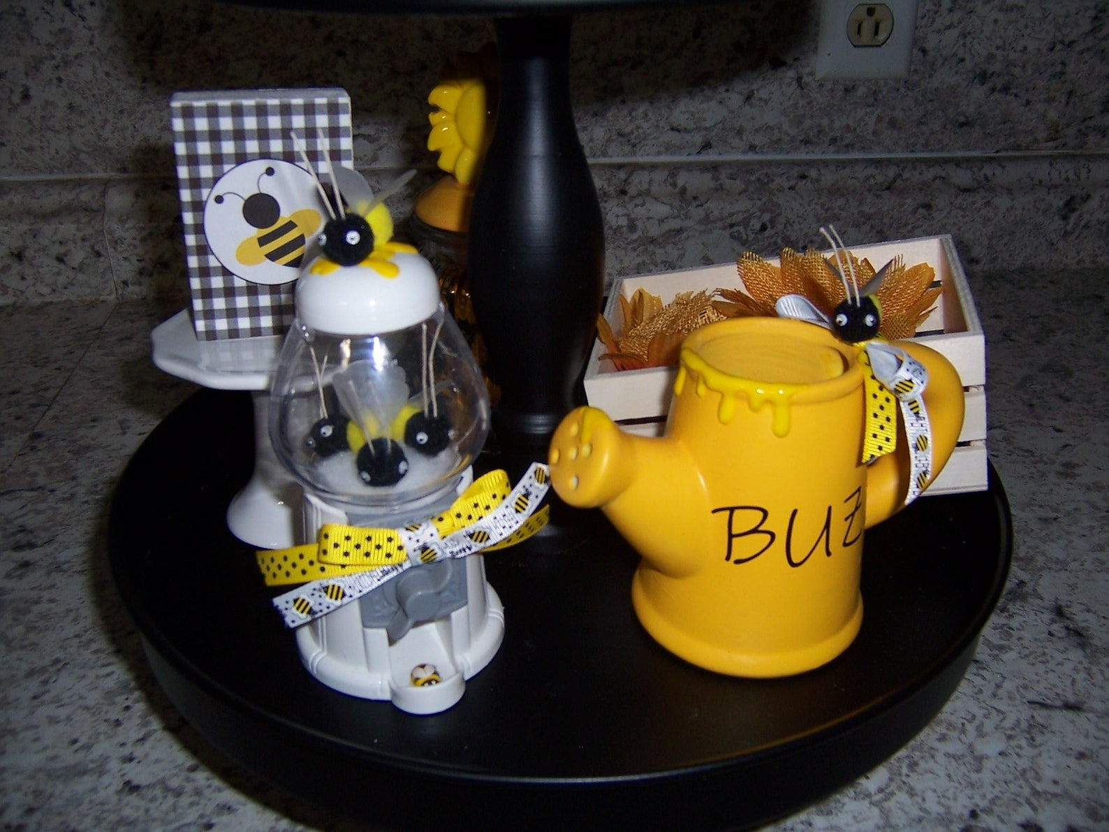 Buzz Watering Can Bee Mini Gumball Machine Bee Decor Tiered | Etsy