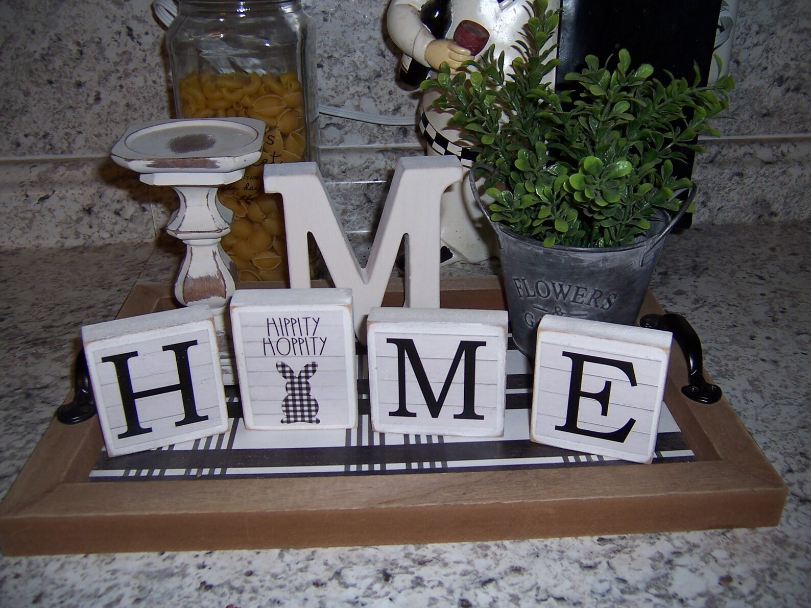 Interchangeable Home Blocks Home Sign Tiered Tray Decor | Etsy