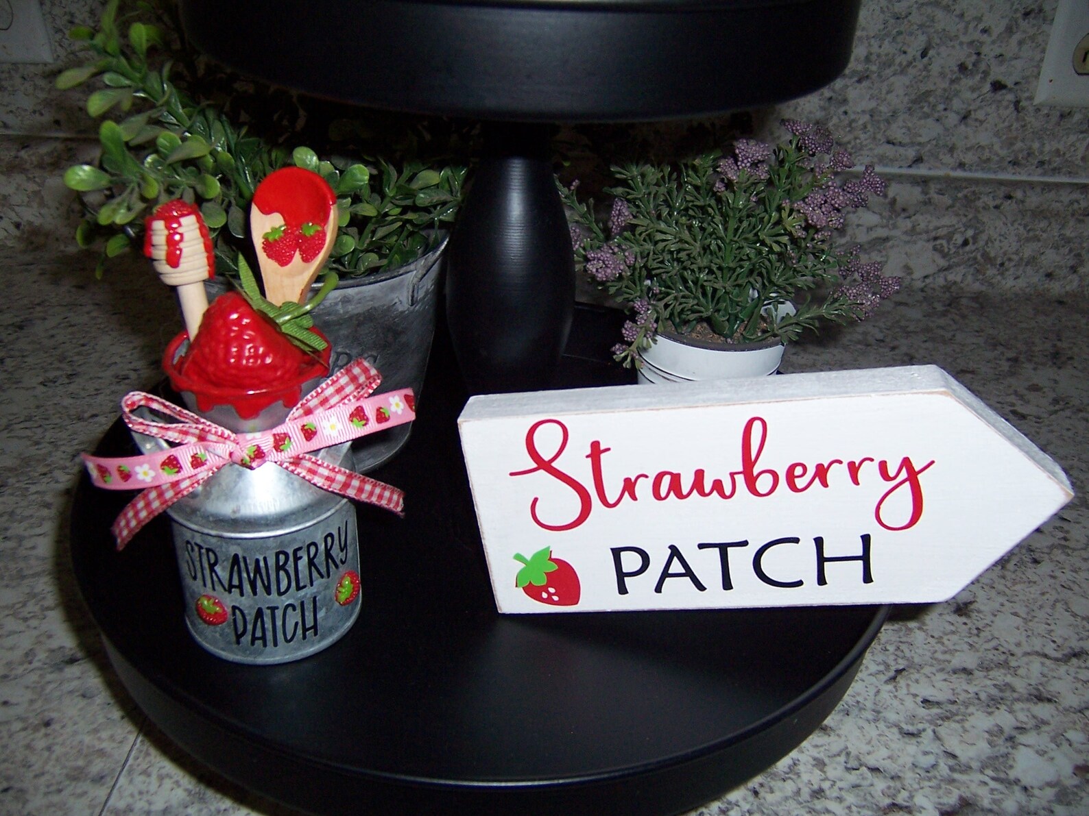 Strawberry Mini Bottle, Tiered Tray Decor, Strawberry Mini Bucket ...