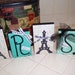 Teal and Black Paris Letter Blocks,eiffel Tower,paris Decor,paris Theme ...