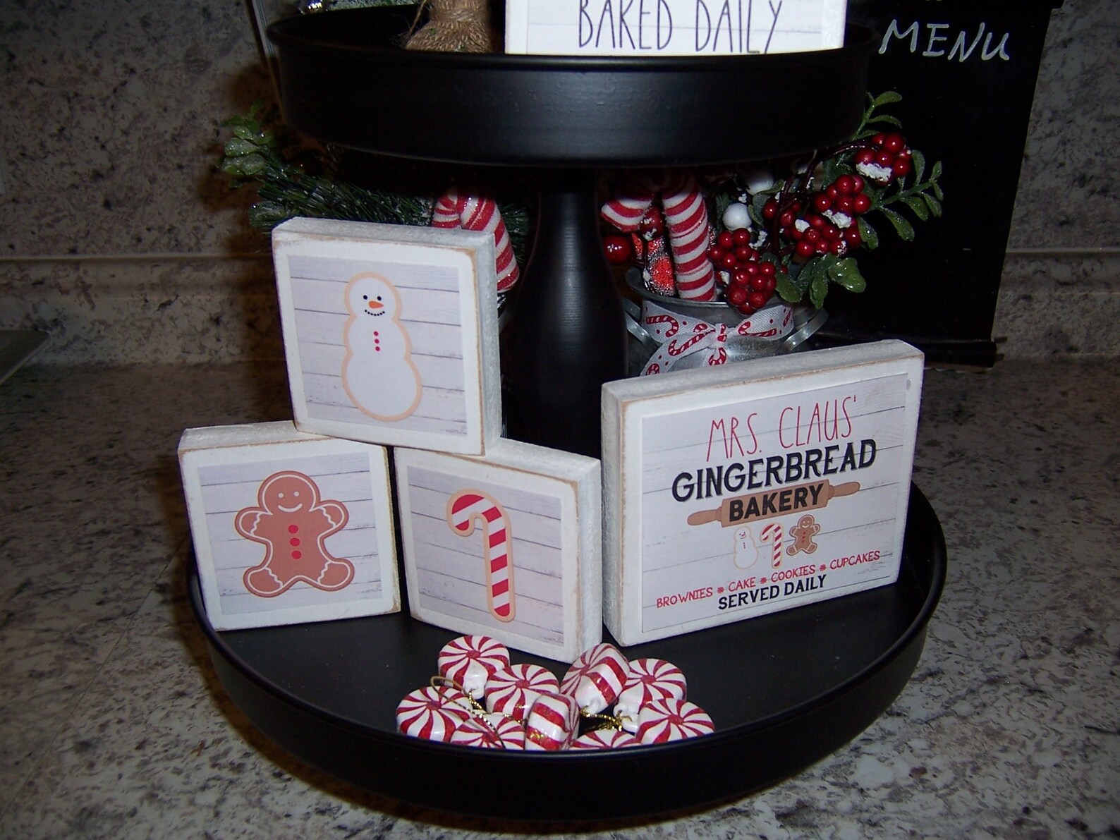 Gingerbread Signs Christmas Signs Gingerbread Tiered Tray - Etsy