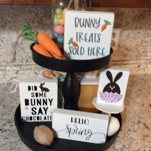 Easter Decor, Easter Tiered Tray Decor, Spring Tier Tray, Chocolate ...