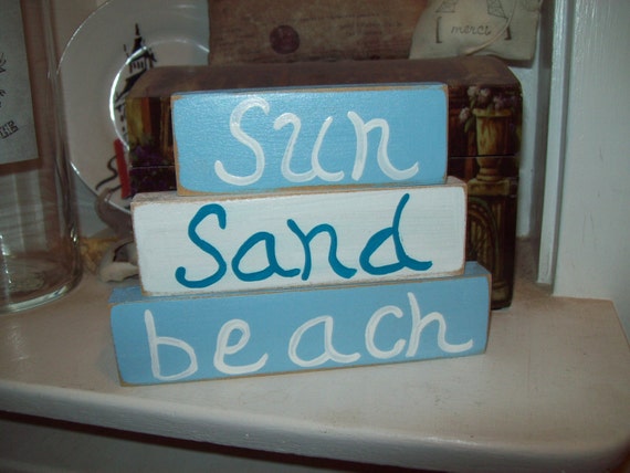 BEACH Decor Sun Sand Beach Signs Beach Cottagecoastal | Etsy