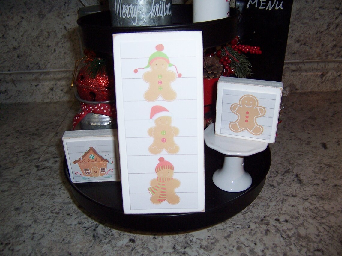 Gingerbread Mini Watering Can Tiered Tray Decor Gingerbread - Etsy