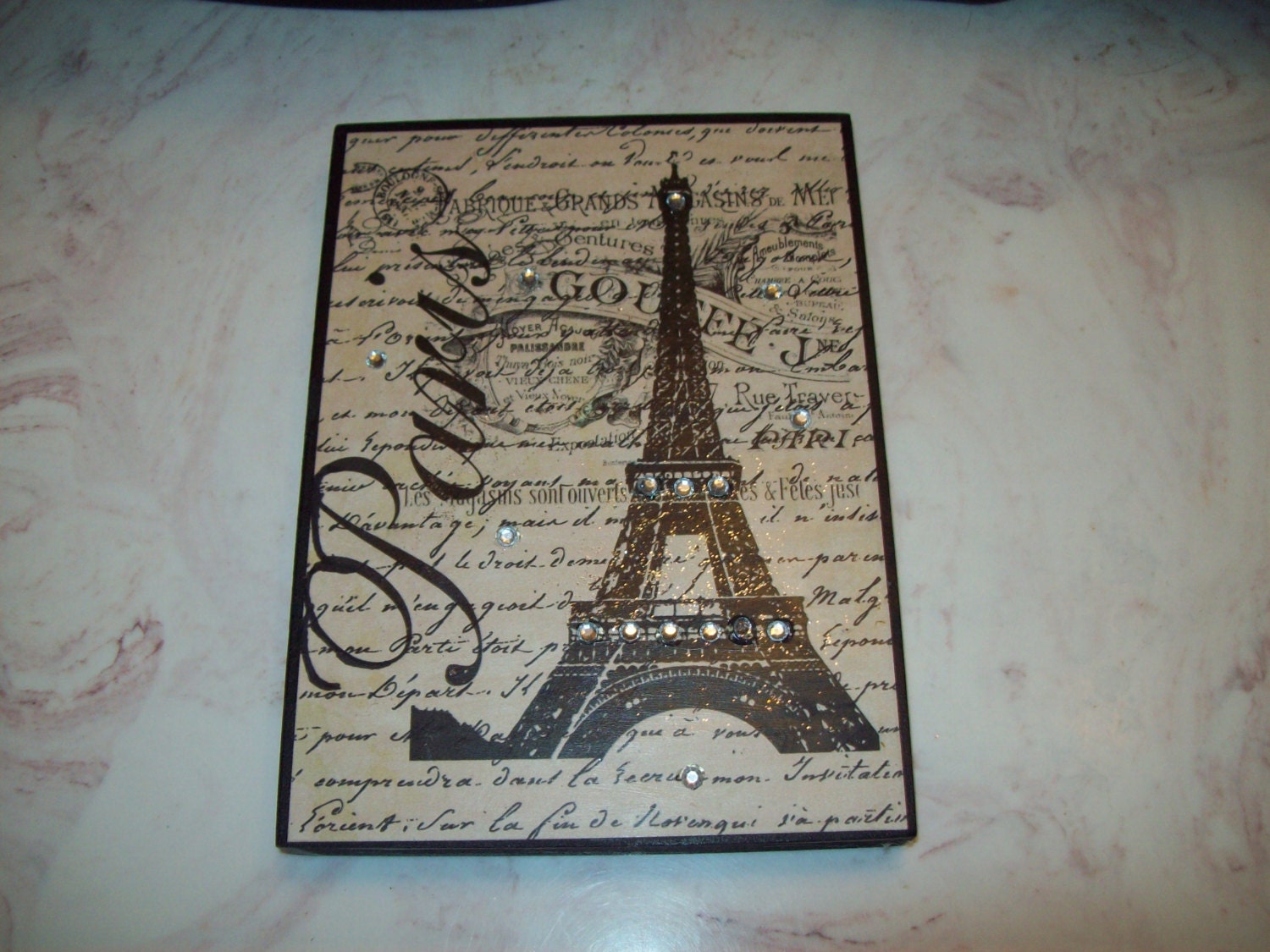 Cream Eiffel Tower Sign Paris Decor Tiered Tray Decor Paris | Etsy