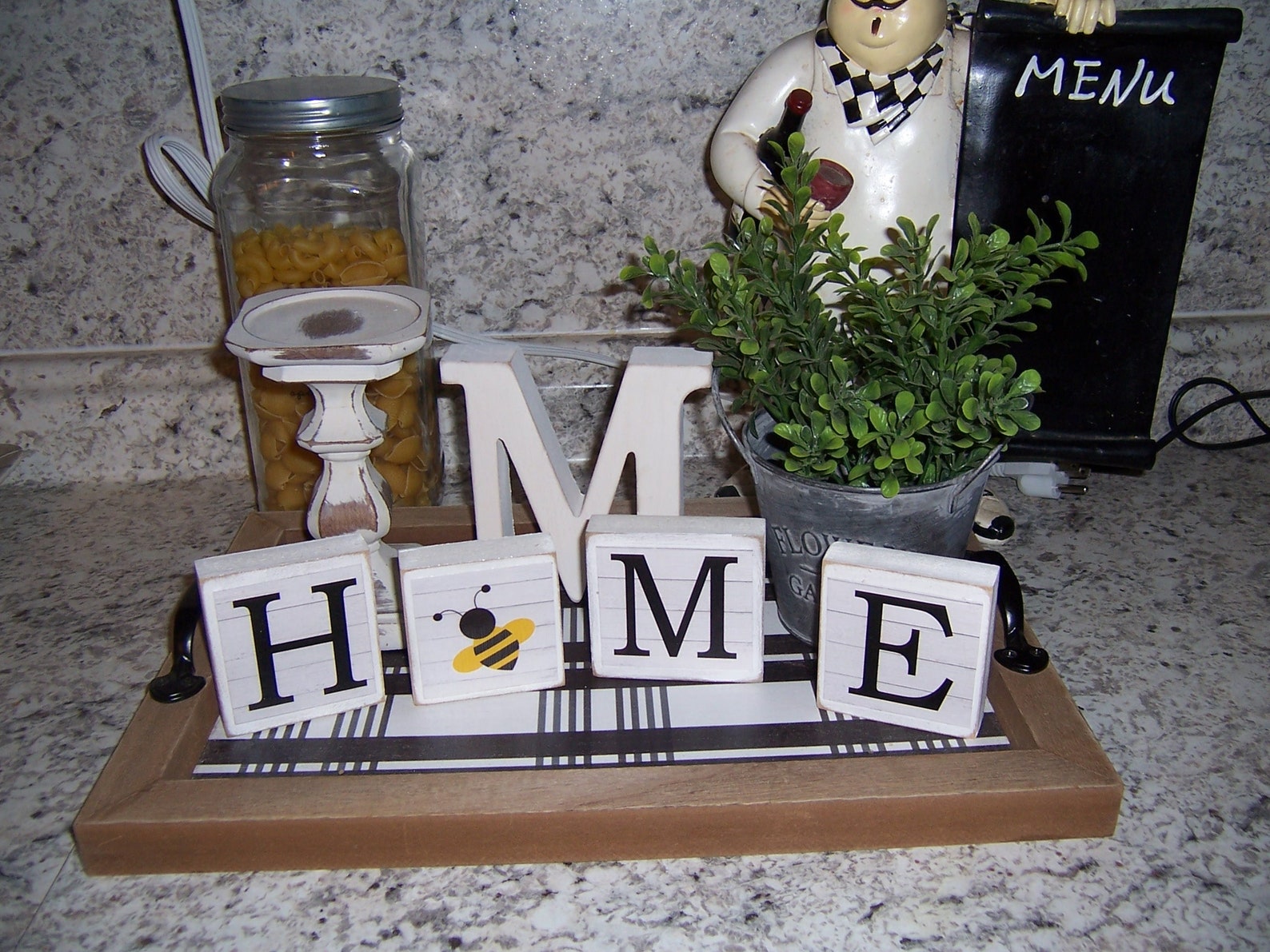 Interchangeable Home Blocks Home Sign Tiered Tray Decor | Etsy