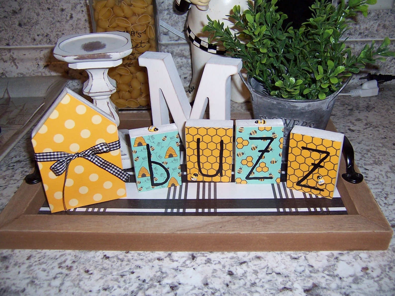 Buzz Bee Blocks 2 Sided House Tiered Tray Decor Farmhouse - Etsy