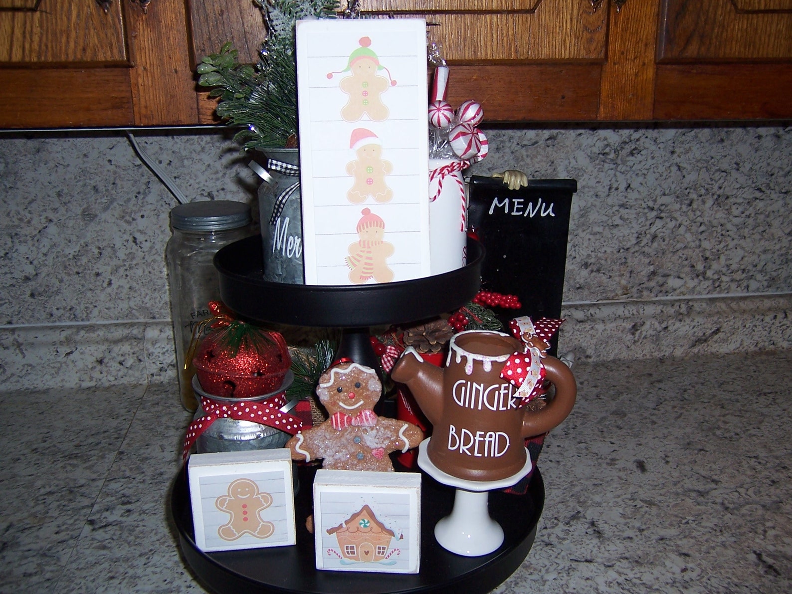 Gingerbread Mini Watering Can Tiered Tray Decor Gingerbread - Etsy