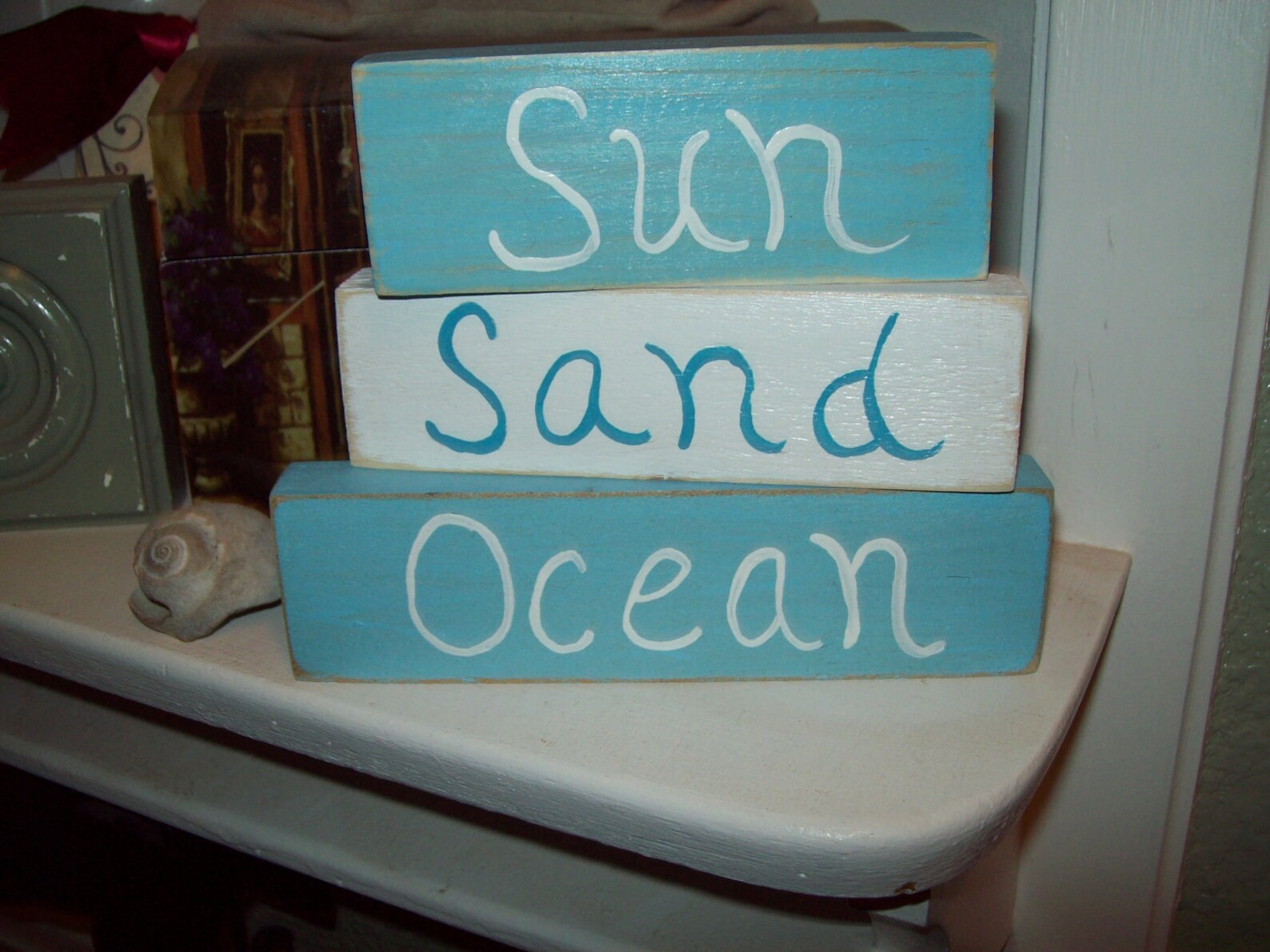 Sun Sand Ocean Signs Beach Decor Tiered Tray Decor Beach - Etsy